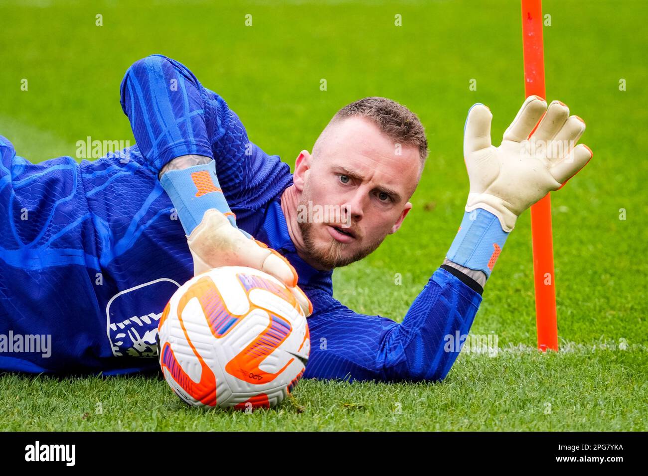 ZEIST, NETHERLANDS - MARCH 21: Mark Flekken of the Netherlands during a ...