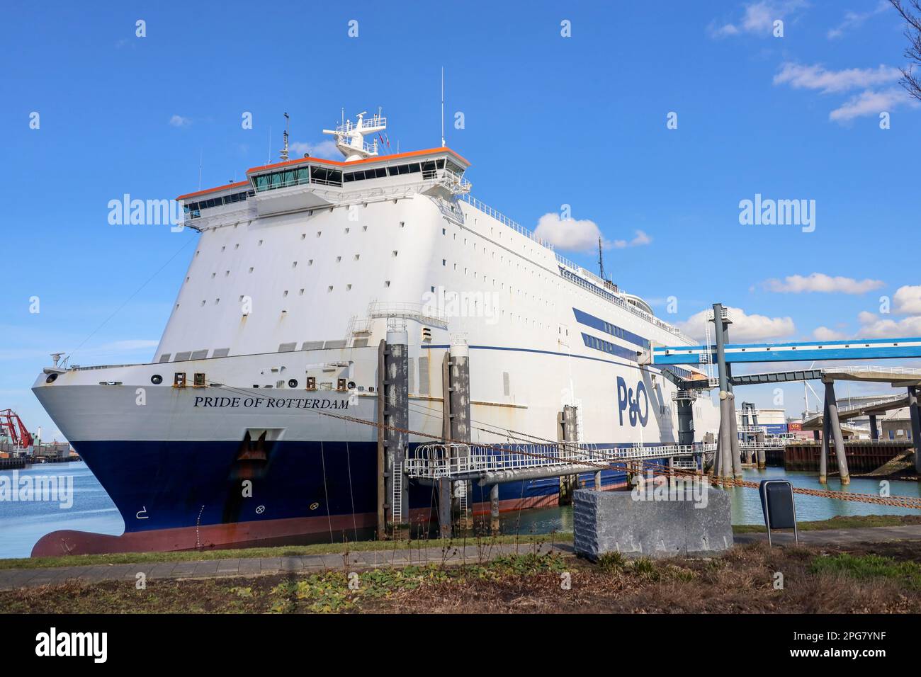 P%O ferry terminal with the ship Pride of Rotterdam as ferry between ...