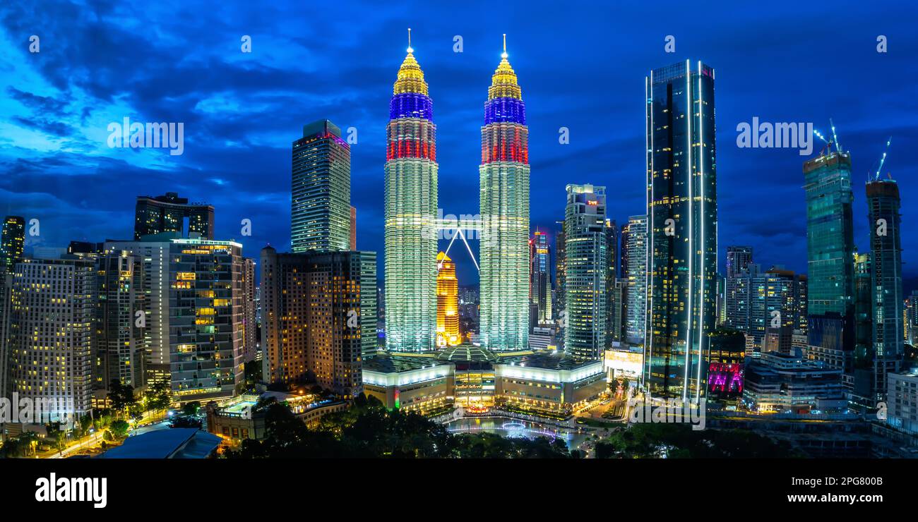 Kuala Lumpur, Malaysia - February 4, 2023: Petronas Twin Towers ...