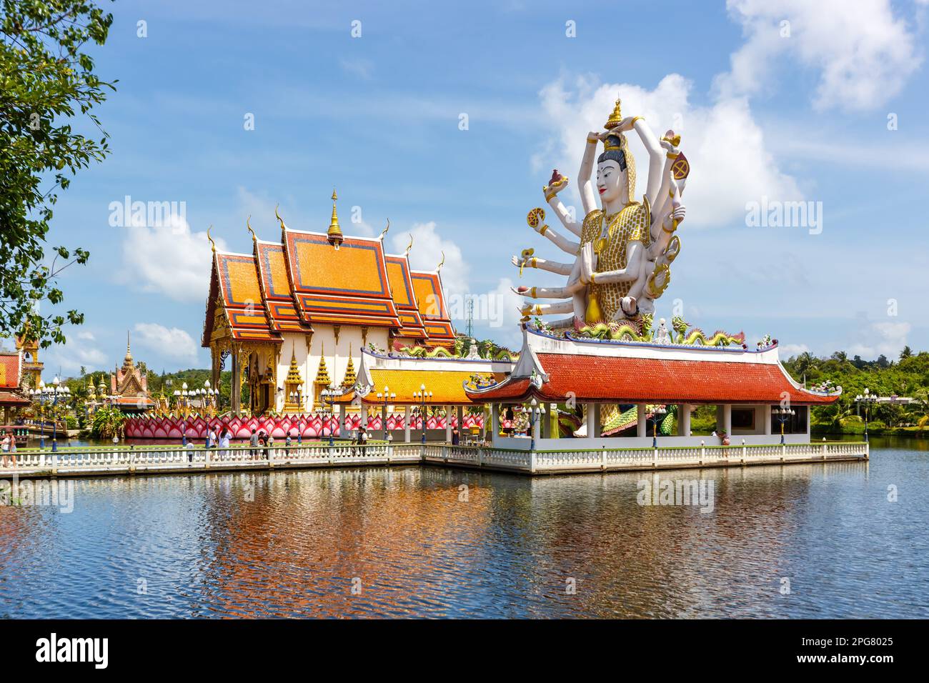 Ko Samui, Thailand - February 11, 2023: Wat Plai Laem Temple With ...