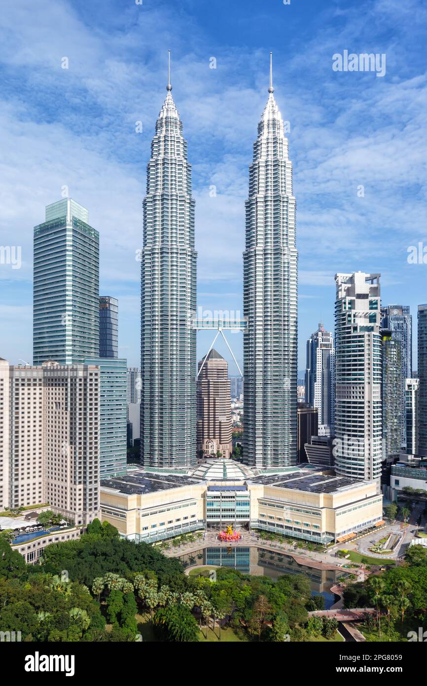 Kuala Lumpur, Malaysia - February 5, 2023: Petronas Twin Towers ...