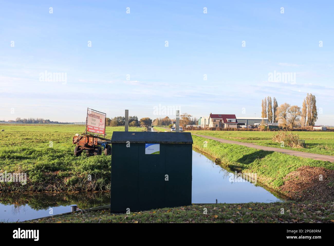 Waterpump station in the Zuidplaspolder 21 feet below sealevel in the ...
