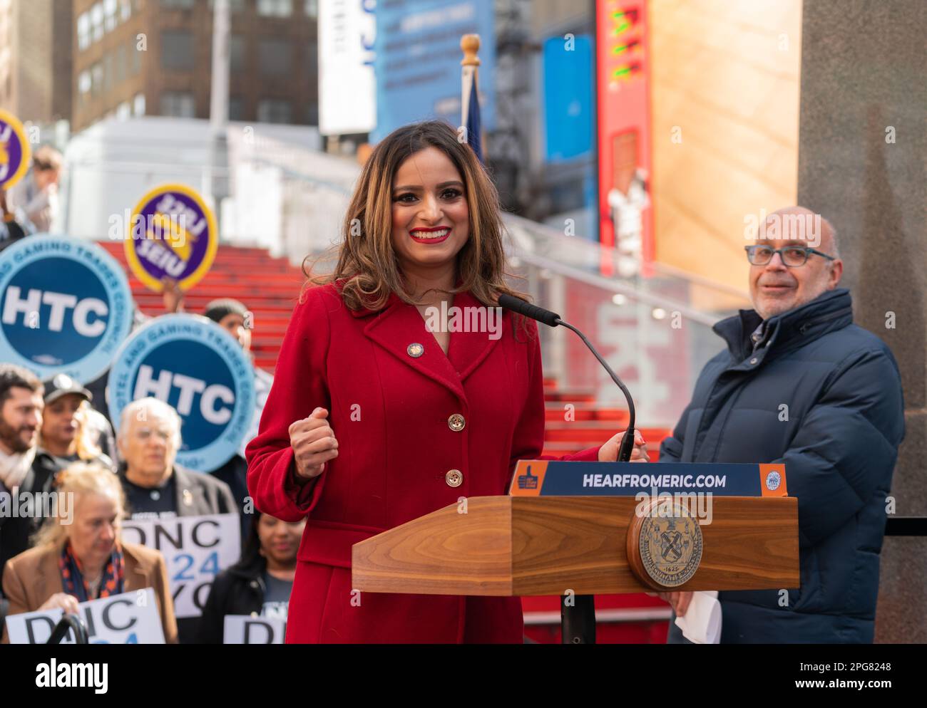 New York City, USA. 18th Mar, 2023. N.Y. Assembly Member Jenifer ...