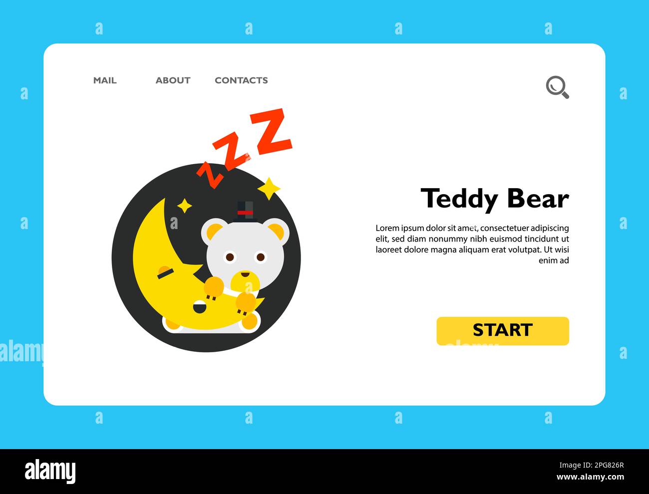 Teddy bear sleep on Stock Vector Images - Alamy