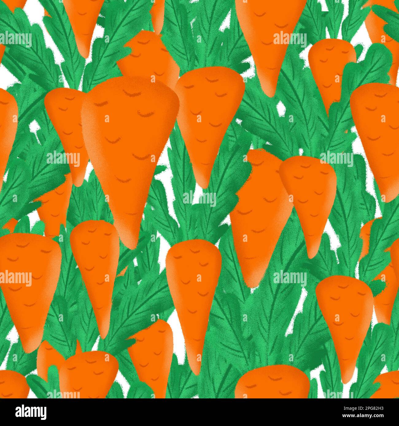 Cartoon carrots seamless pattern. Trendy background with carrots Stock ...