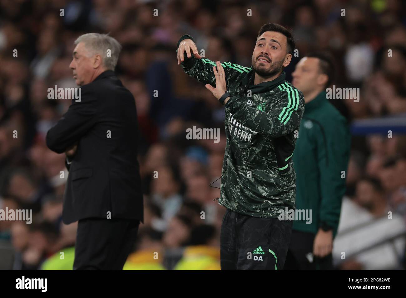 Madrid, Spain, 15th March 2023. Davide Ancelotti Assistant coach of ...