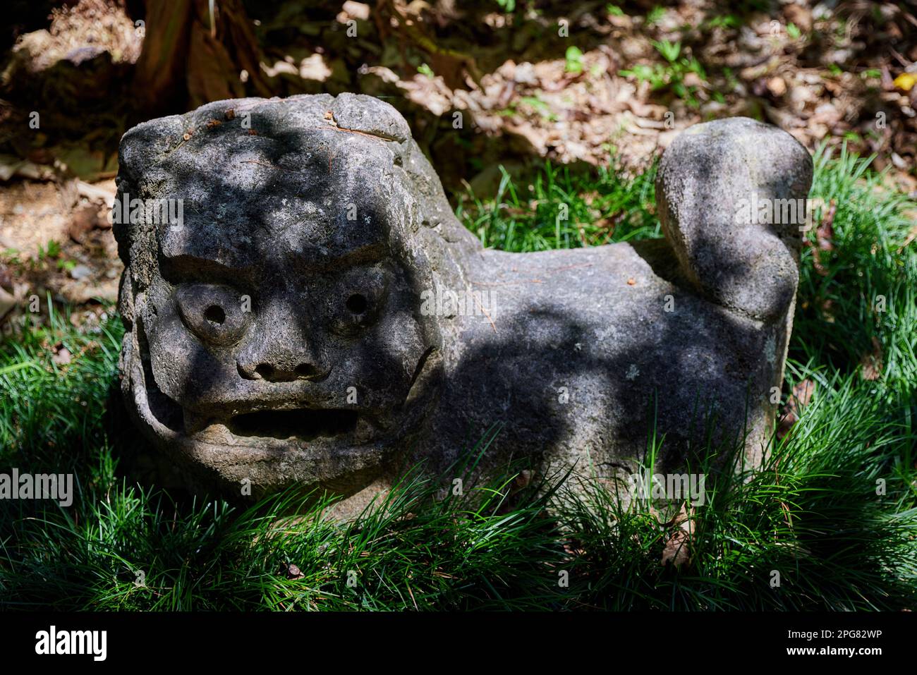 Stone animal at Ocean Expo Park; Motobu, Okinawa, Japan Stock Photo - Alamy