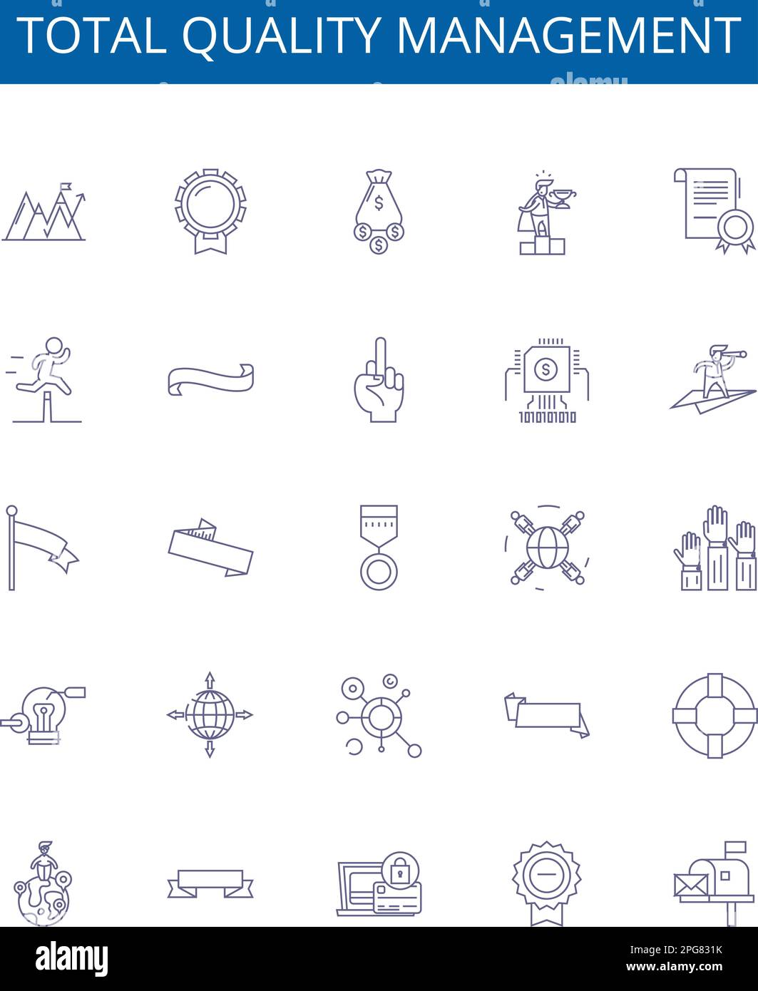 Total quality management line icons signs set. Design collection of ... Total quality management line icons signs set. Design collection of ...