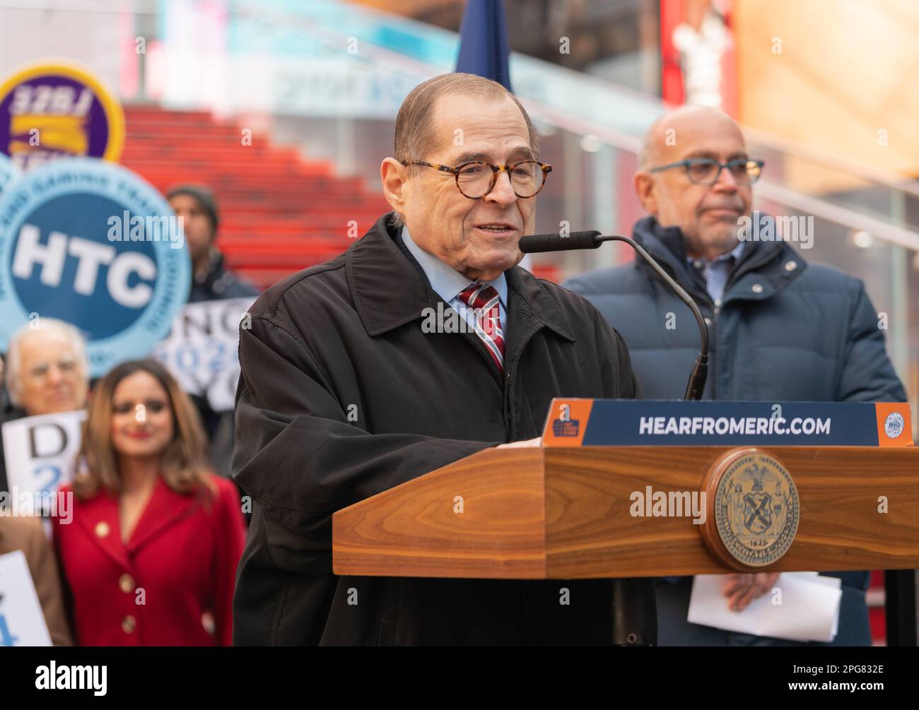 New York City, USA. 18th Mar, 2023. U.S. Congressman Jerry Nader joins ...