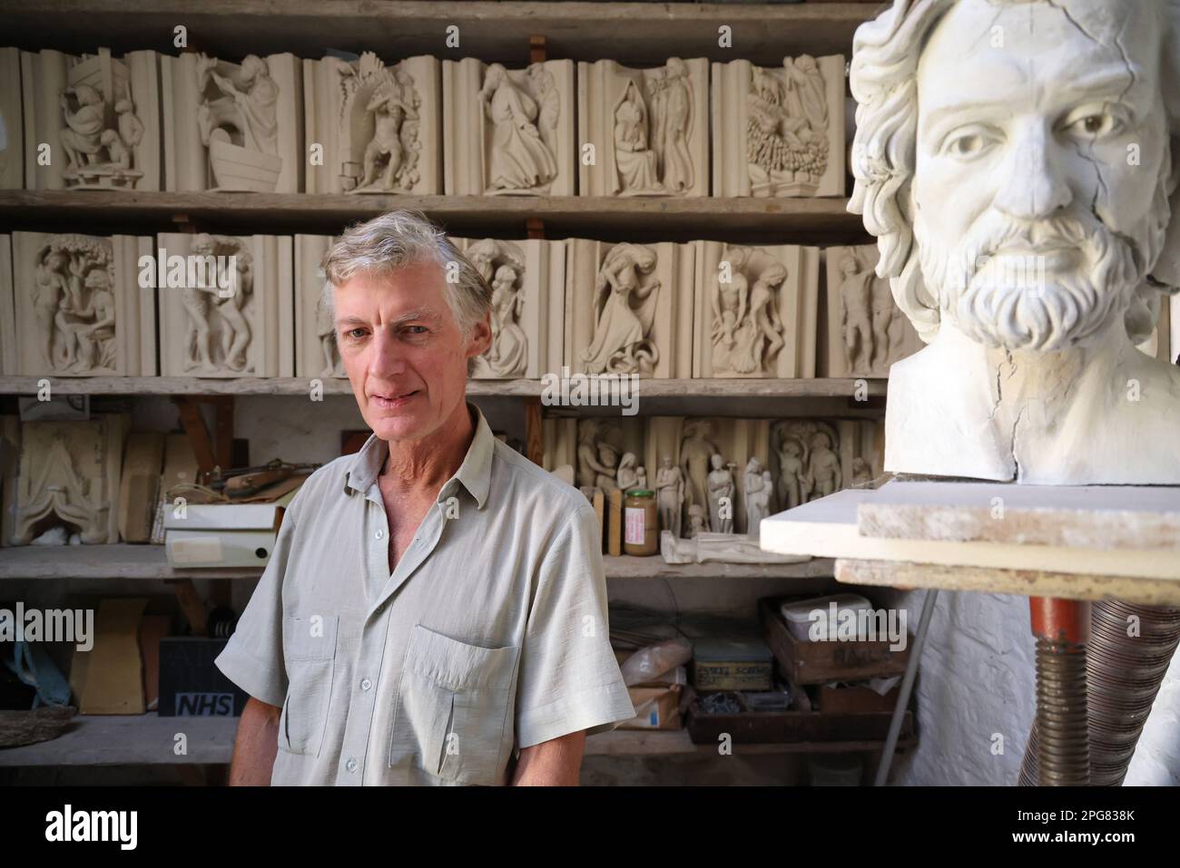 Rory Young, in his workshop at home in Cirencester Stock Photo - Alamy