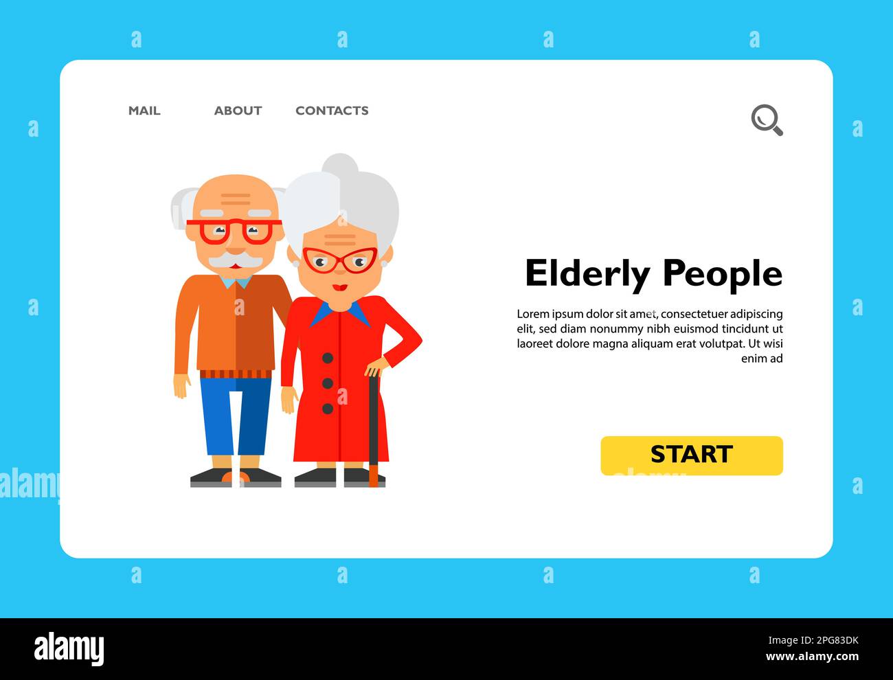 Elderly People Vector Icon Stock Vector Image & Art - Alamy