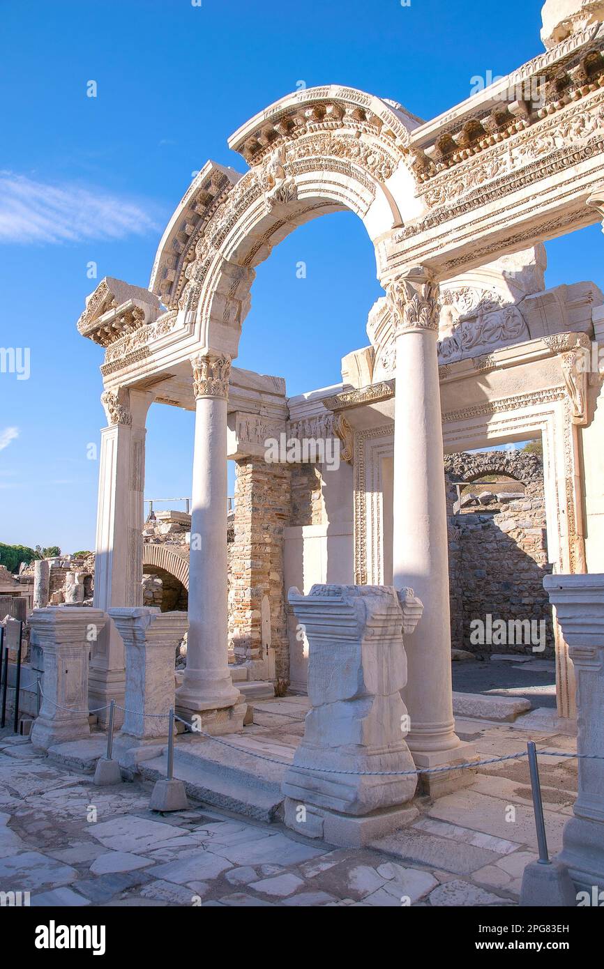 Temple of Hadrian in Ephesus, it was dedicated to the Emperor Hadrian ...