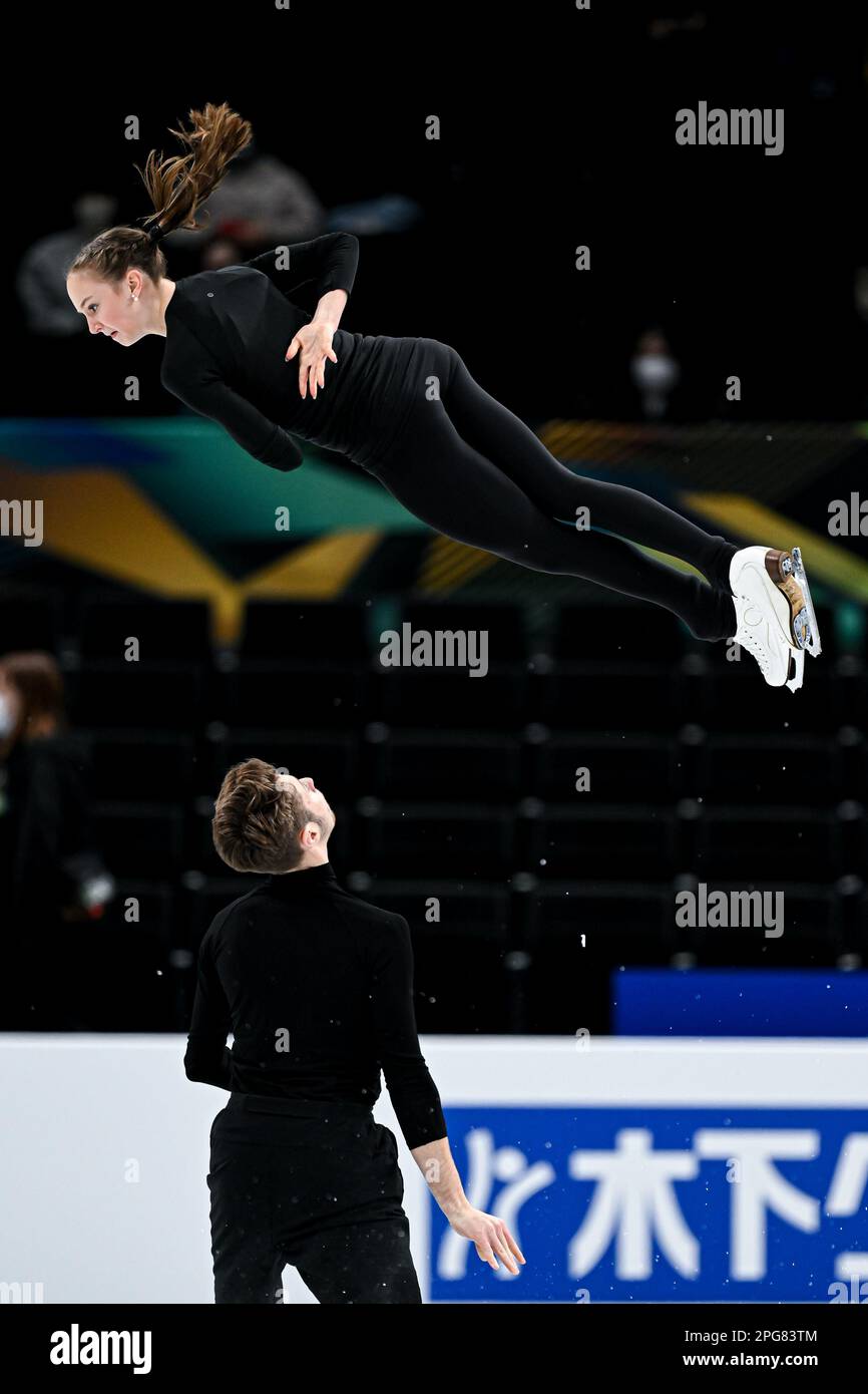 Brooke McINTOSH & Benjamin MIMAR (CAN), during Pairs Practice, at the ...