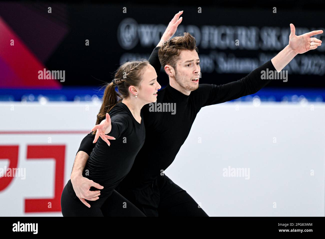 Brooke McINTOSH & Benjamin MIMAR (CAN), during Pairs Practice, at the ...