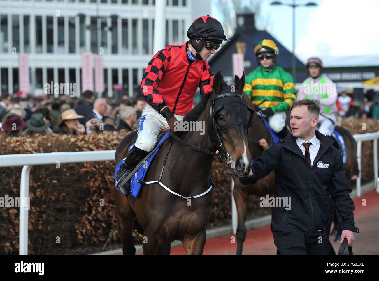 Second race 2.10 The McCoy Contractors County Hurdle Going down to the ...