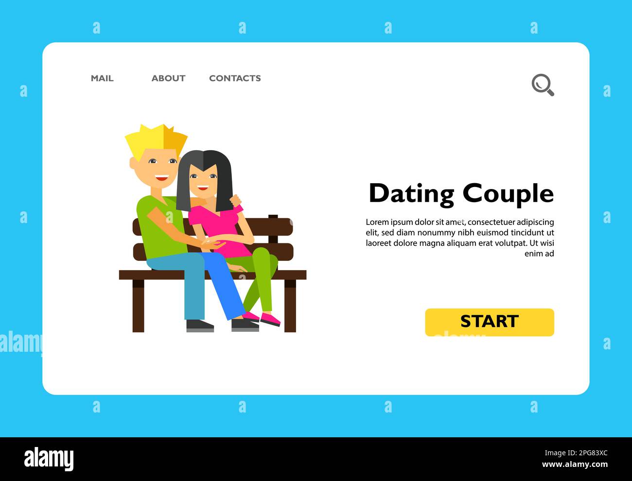 Amour embracing couple Stock Vector Images - Alamy