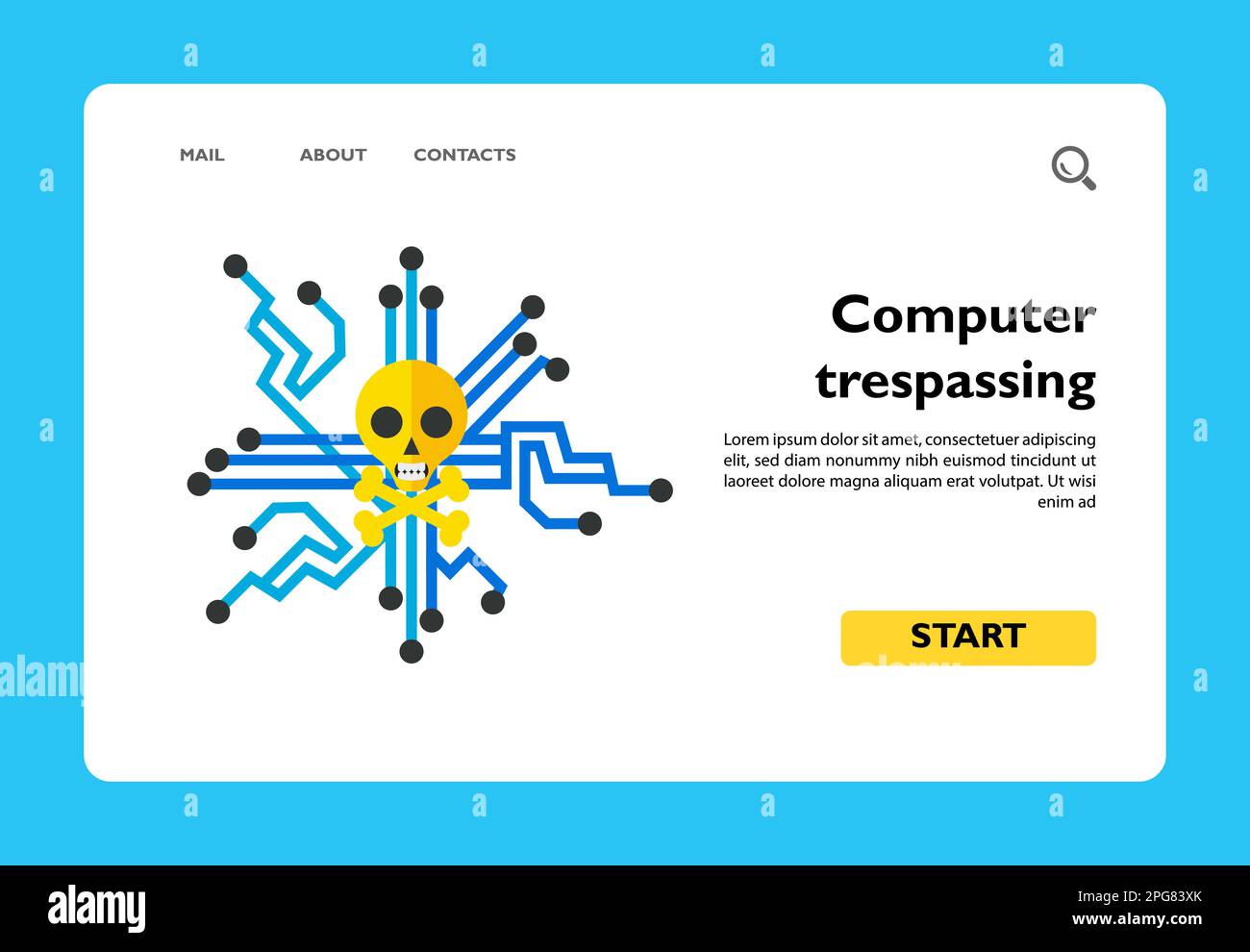 Computer trespassing concept icon Stock Vector Image & Art - Alamy