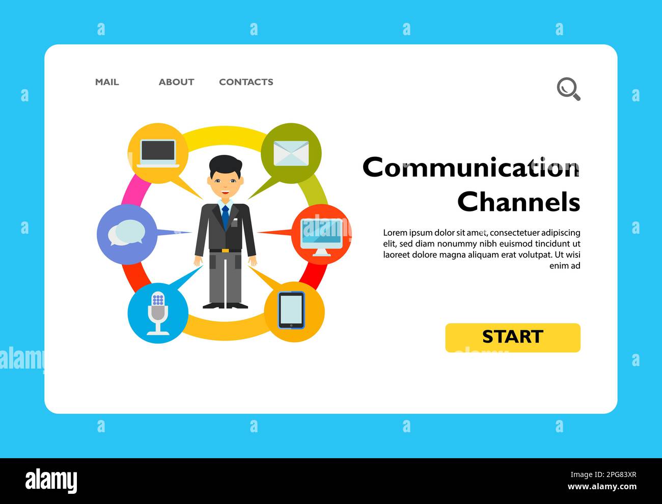 Communication Channels Icon Stock Vector Image & Art - Alamy