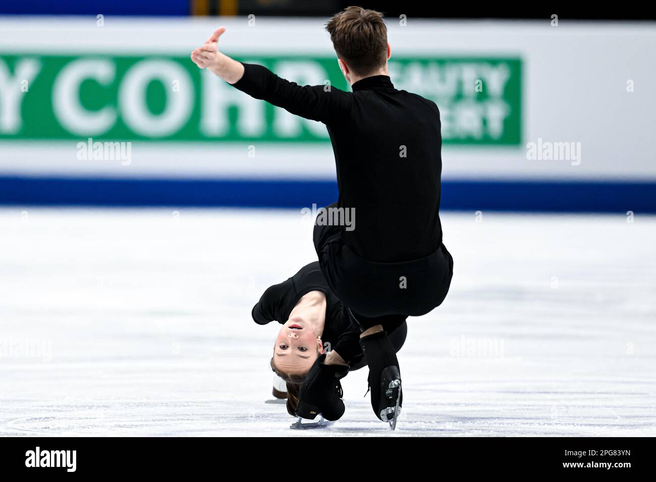 Brooke McINTOSH & Benjamin MIMAR (CAN), during Pairs Practice, at the ...