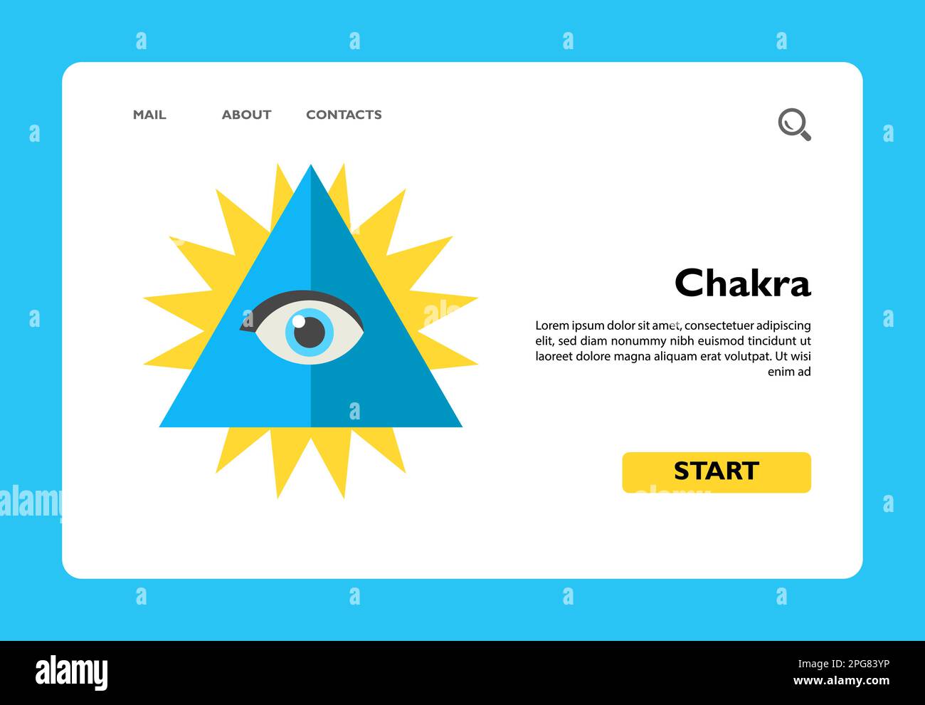 Chakra with eye in shining triangle icon Stock Vector Image & Art - Alamy