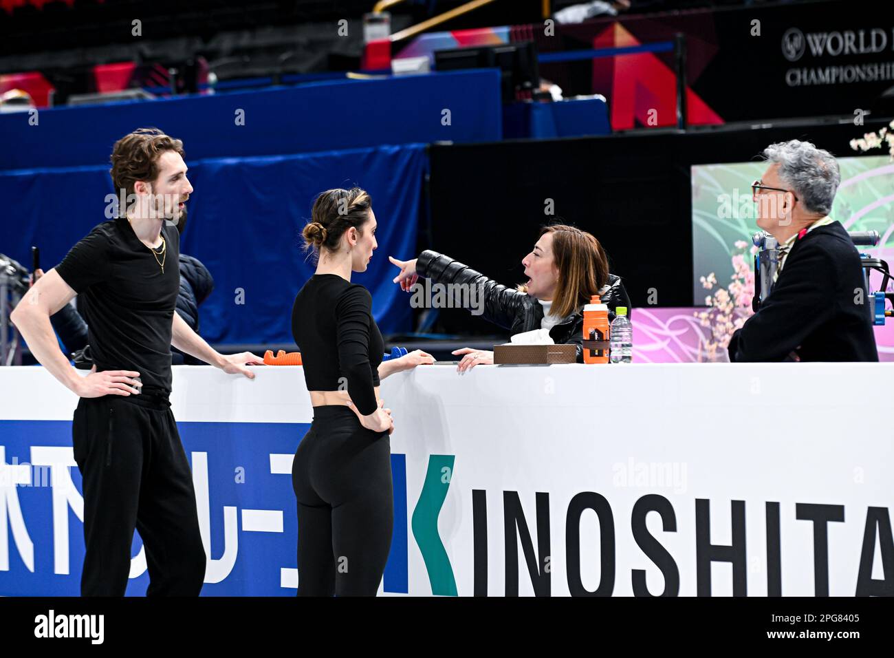 Sara CONTI & Niccolo MACII (ITA), during Pairs Practice, at the ISU ...
