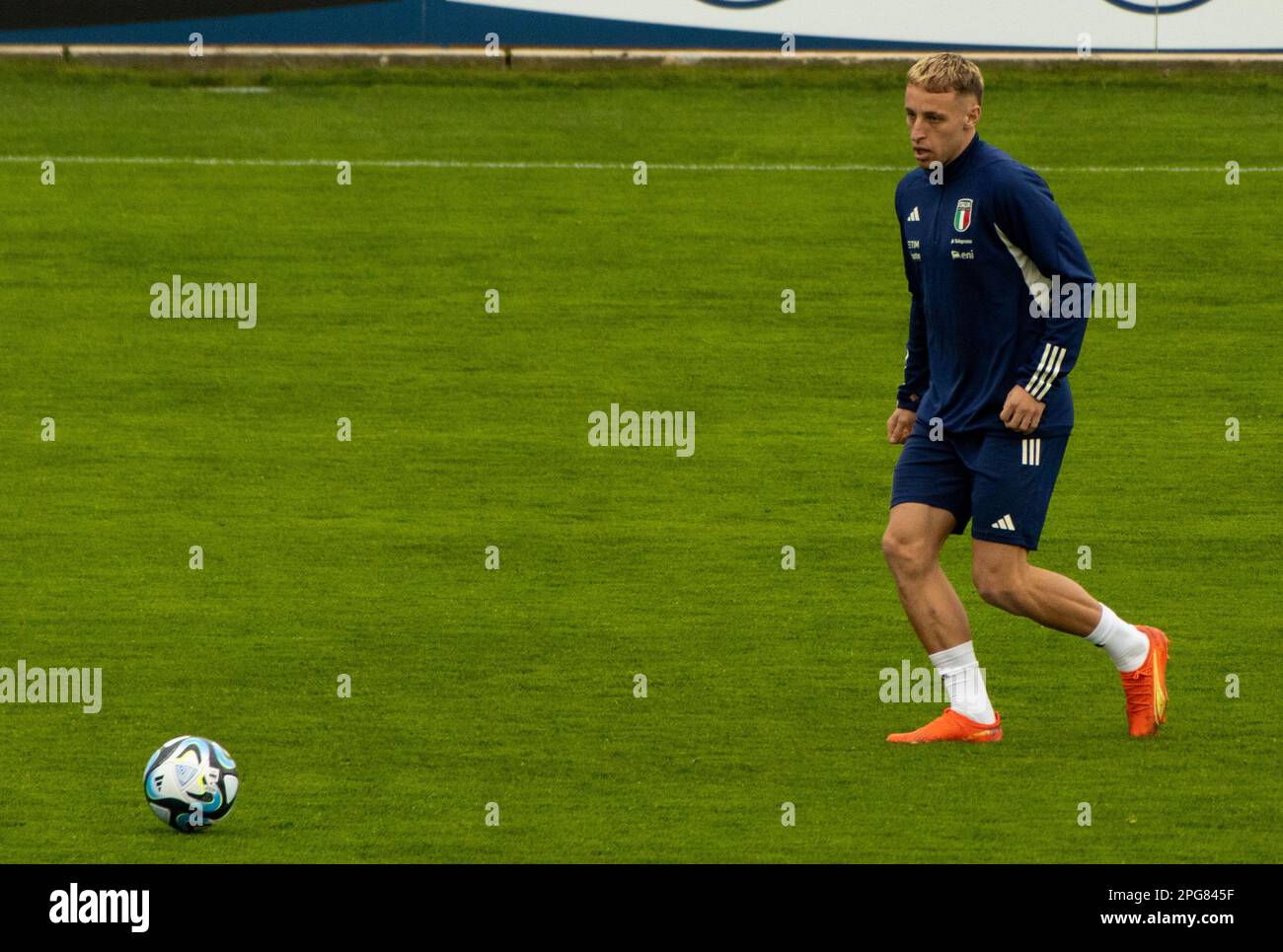 Centro FIGC, Coverciano, Italy, March 20, 2023, Davide Frattesi ...