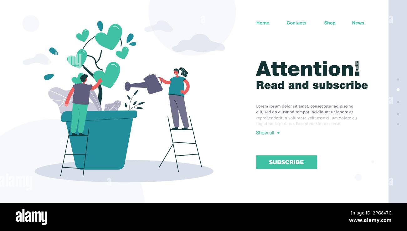 Woman character planting tree Stock Vector Images - Alamy