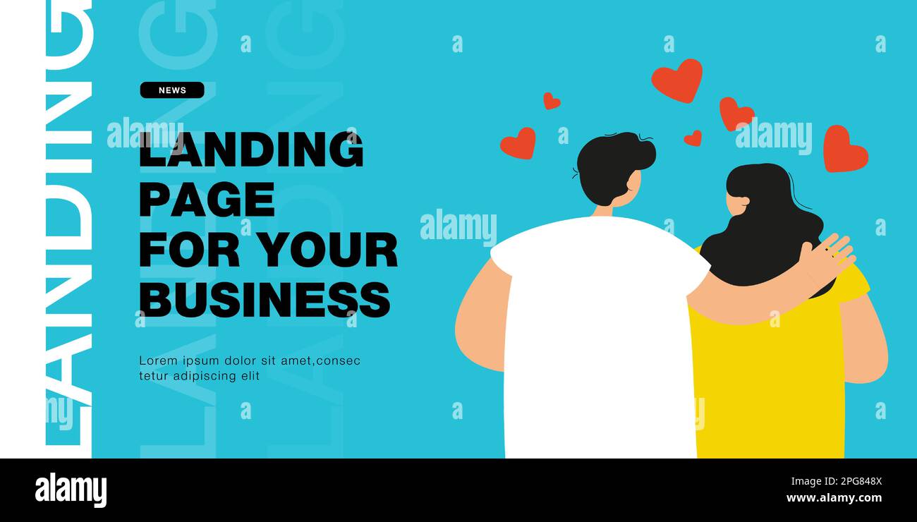 Couple in love from back Stock Vector Image & Art - Alamy