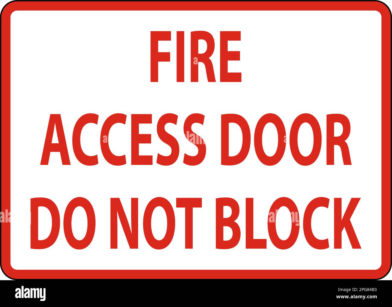 Fire Access Door Sign On White Background Stock Vector Image & Art - Alamy