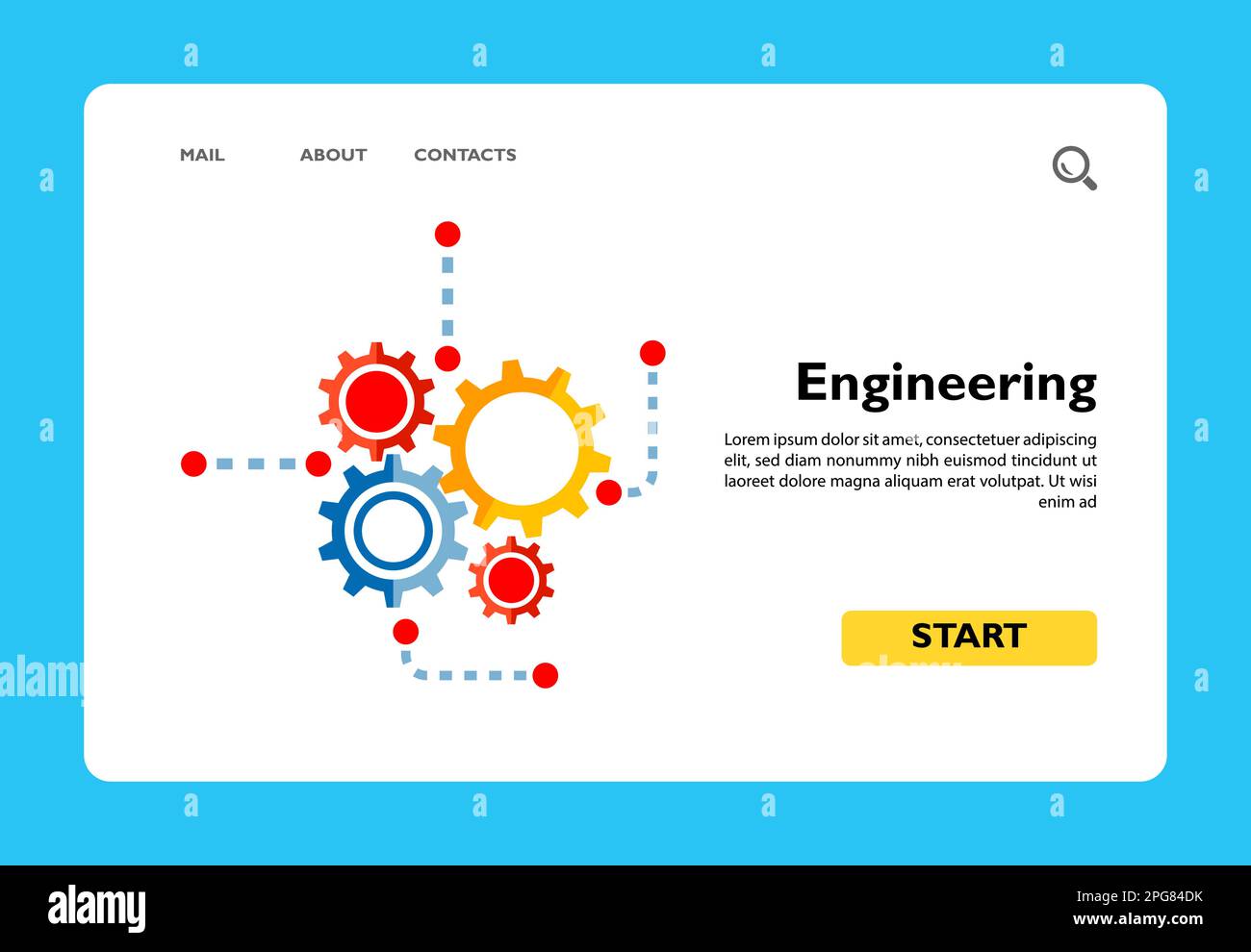 Engineering flat icon Stock Vector Image & Art - Alamy