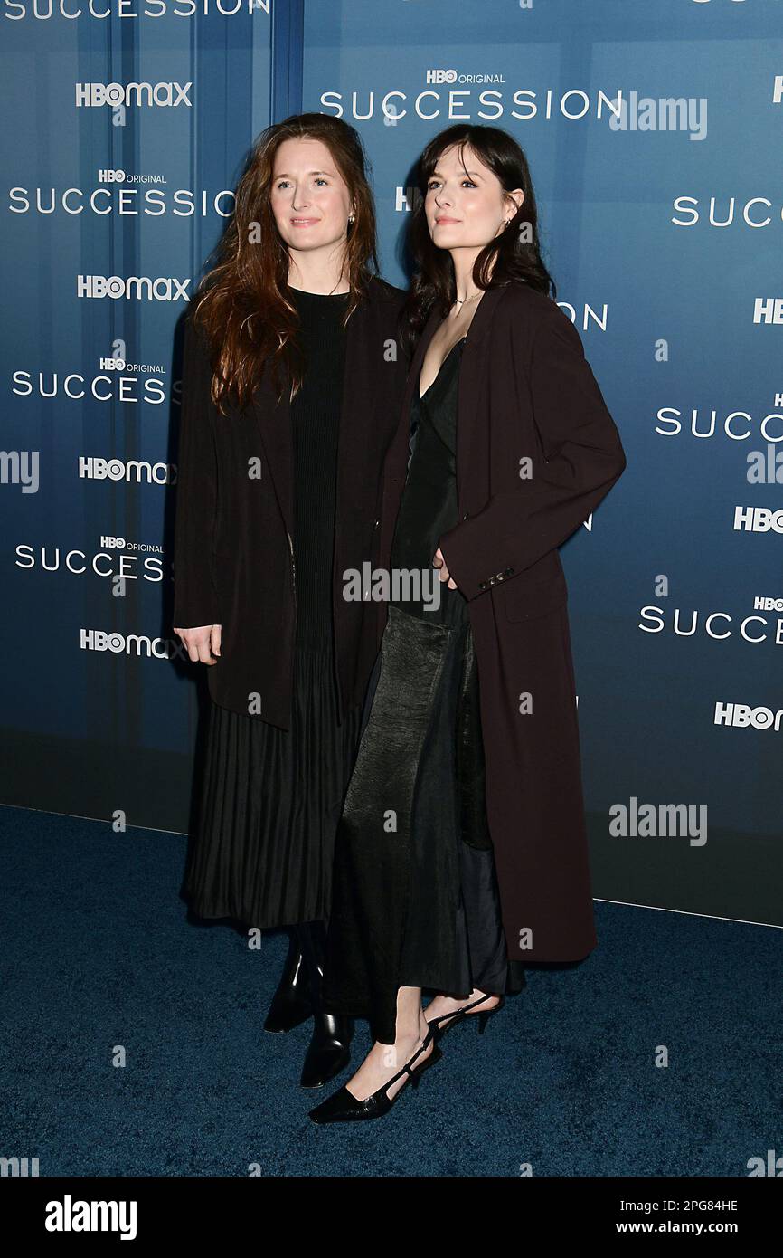 Grace Gummer and sister Louisa Jacobson attend HBO's "Succession" red ...