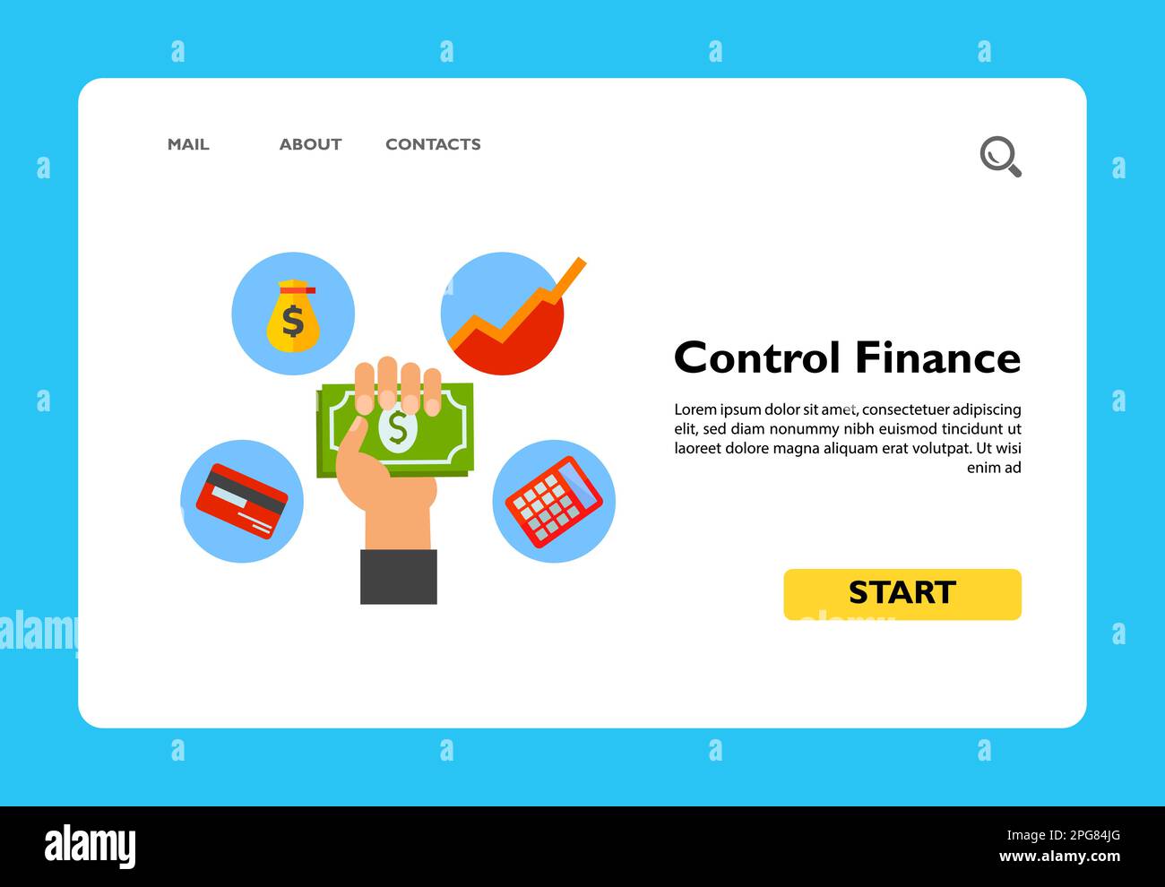 Control Finance Concept Icon Stock Vector Image & Art - Alamy