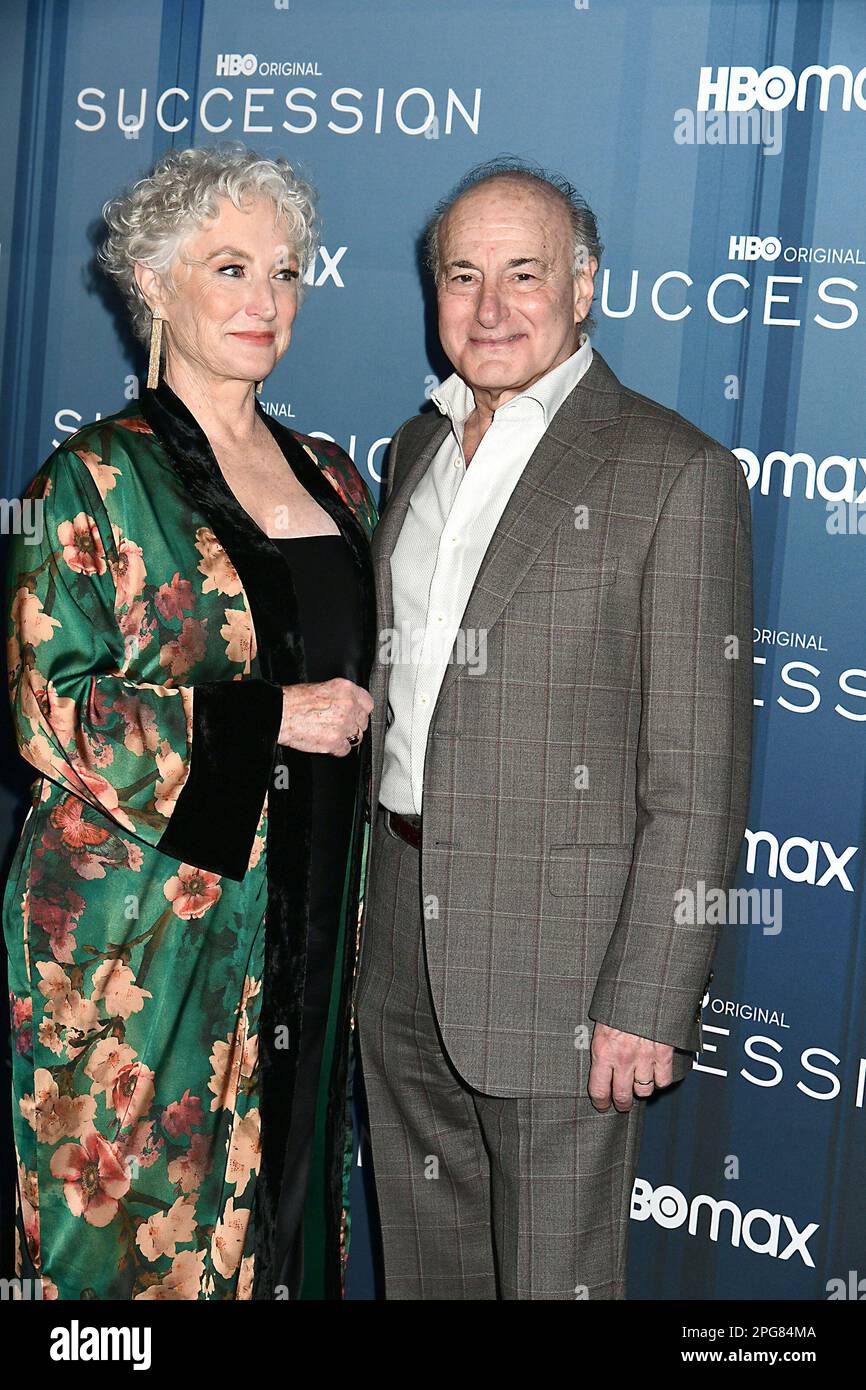 New York, USA. 20/03/2023, Peter Friedman and wife attends HBO's "Succession" red carpet ...