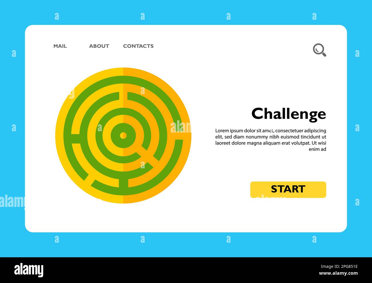 Trial labyrinth challenge Stock Vector Images - Alamy