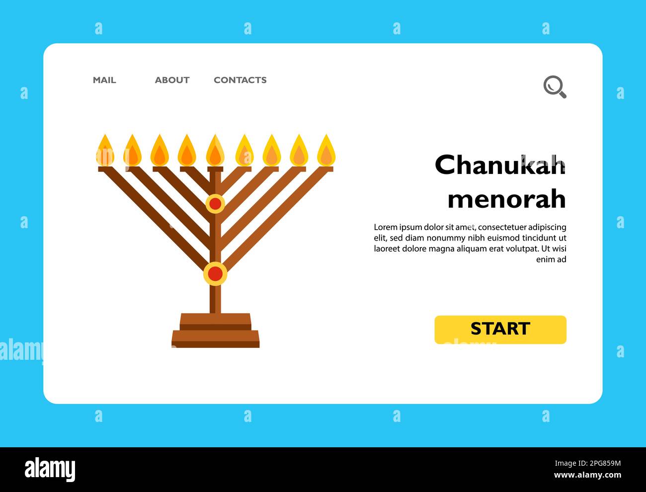 Shamash candle Stock Vector Images - Alamy