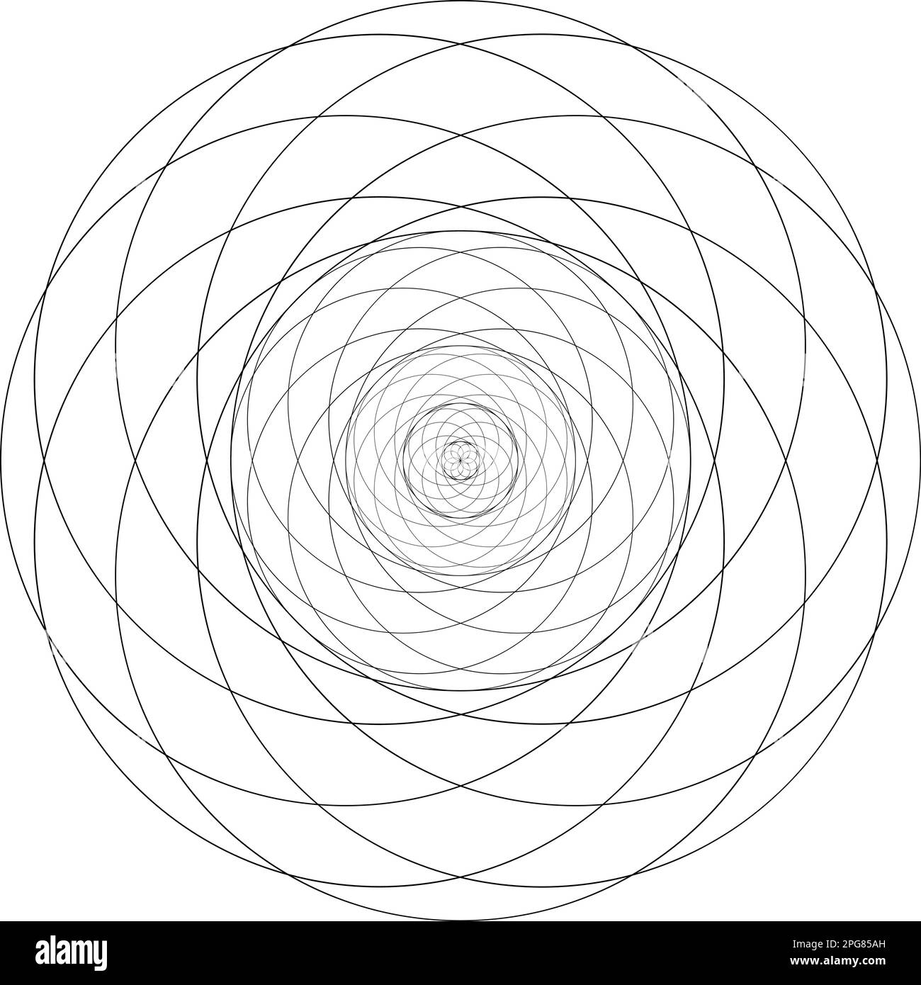Geometrical figure. Sacred Geometry Torus Yantra or Hypnotic Eye ...