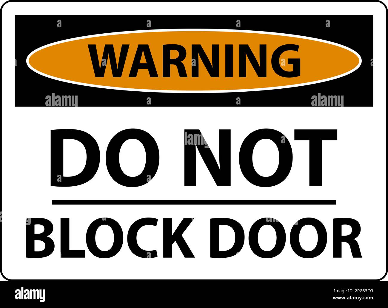 Sign on door warning Stock Vector Images - Alamy
