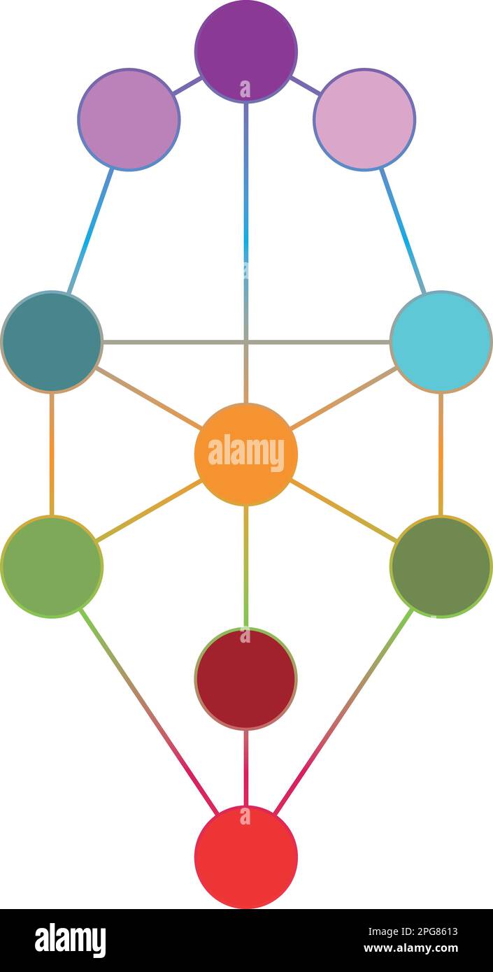 Colorful geometrical figure. Sacred Geomatry Tree of Life element ...