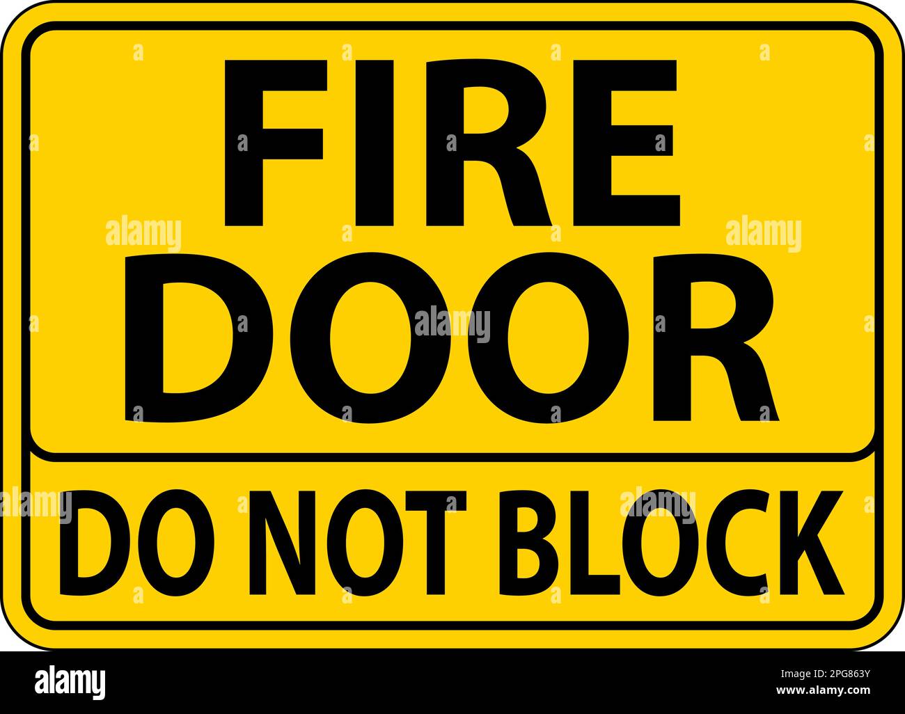 Emergency entrance sign do block Stock Vector Images - Alamy