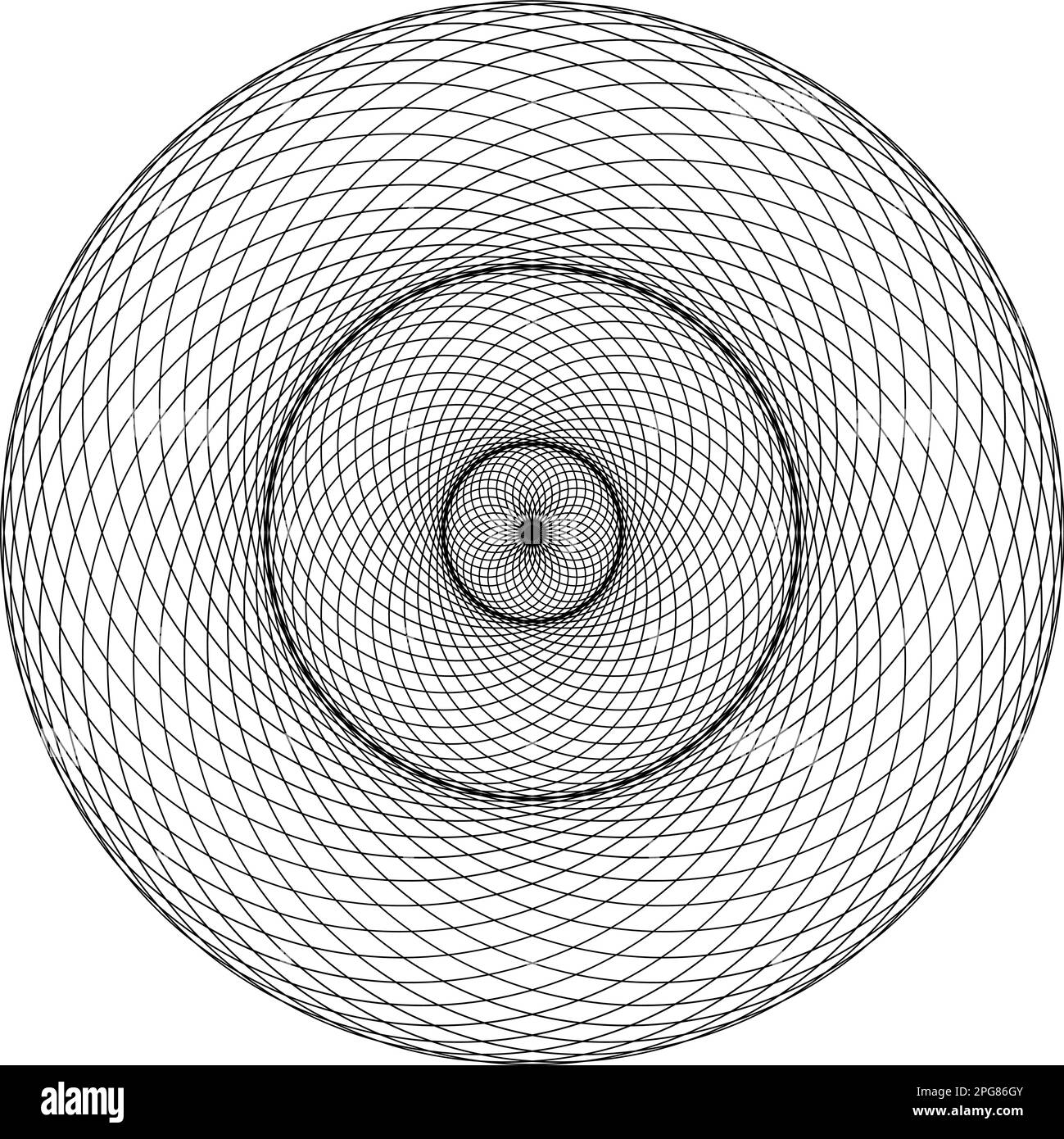 Geometrical figure. Sacred Geometry Torus Yantra or Hypnotic Eye ...