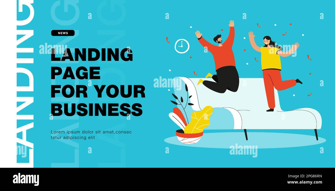 Happy couple moving home Stock Vector Images - Alamy