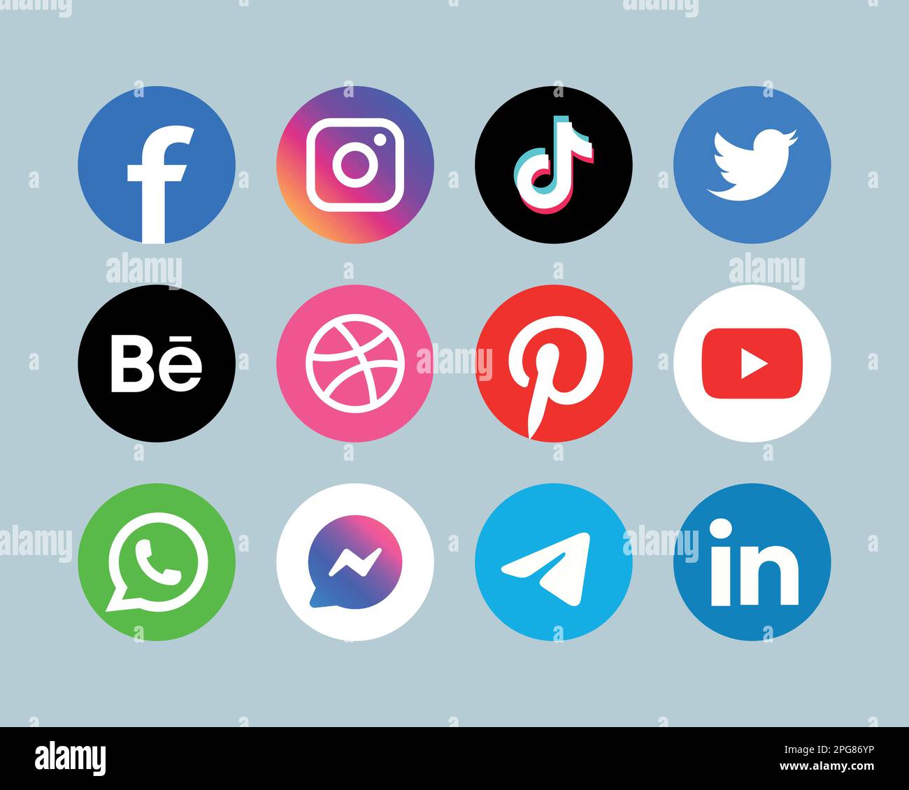 Popular Social Media Logo Icons Stock Vector Image & Art - Alamy
