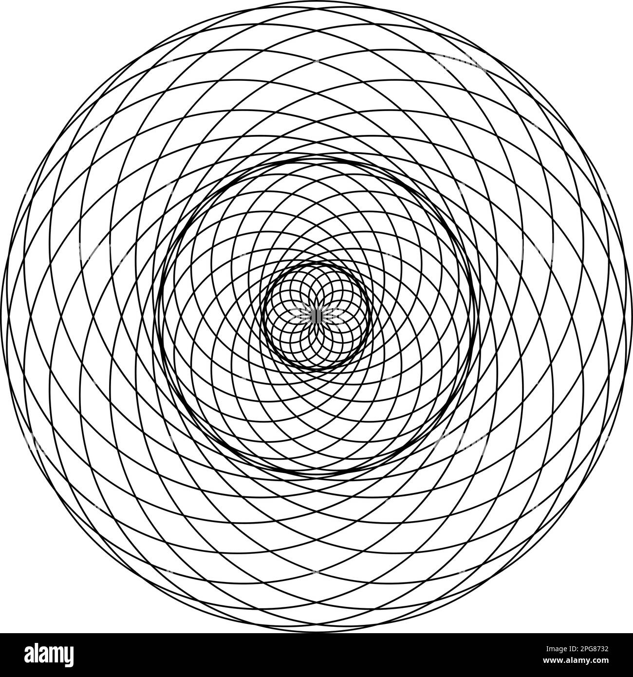 Geometrical figure. Sacred Geometry Torus Yantra or Hypnotic Eye ...
