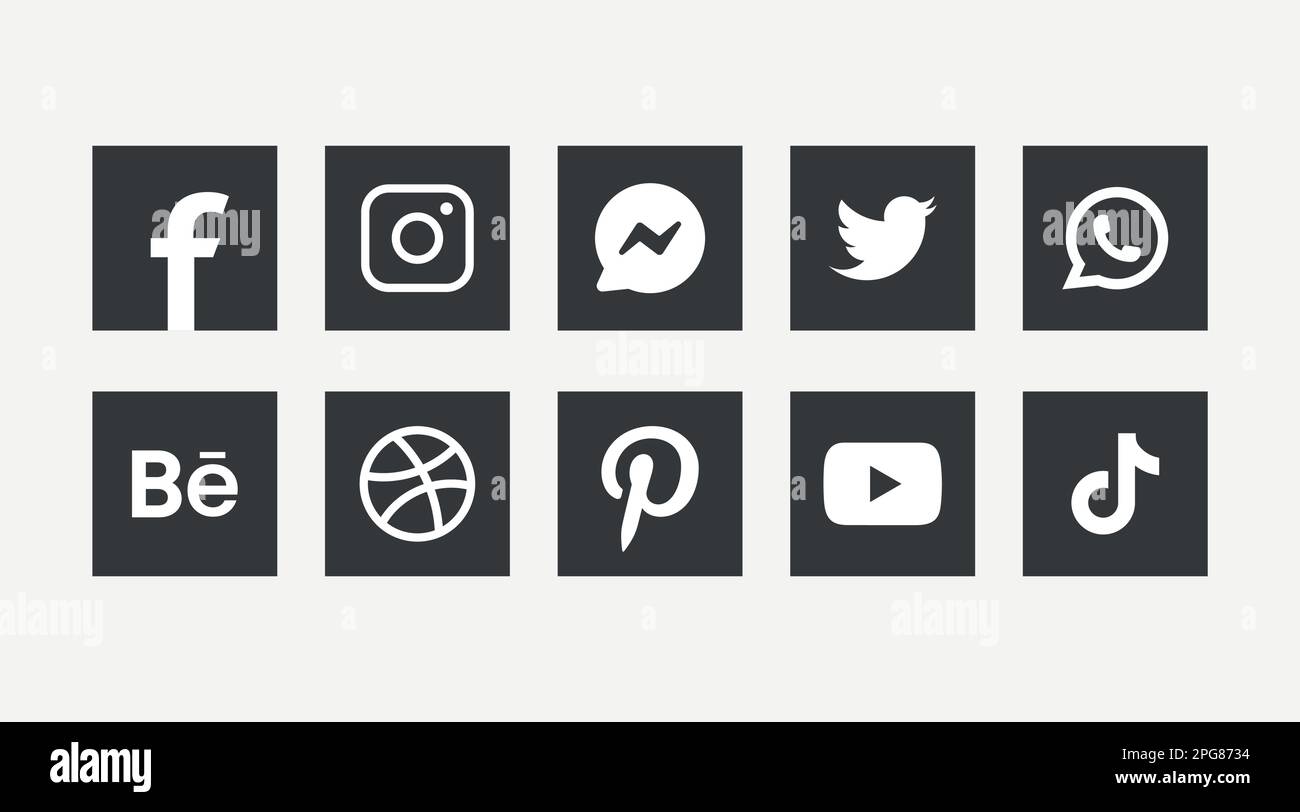 Popular Social Media Logo Icons Stock Vector Image & Art - Alamy