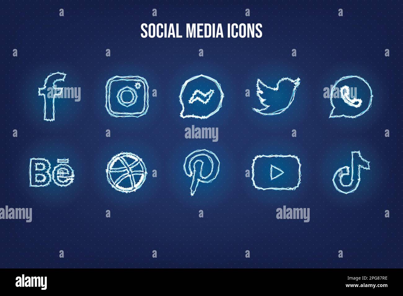 Popular social network logo icons collection Stock Vector Image & Art ...