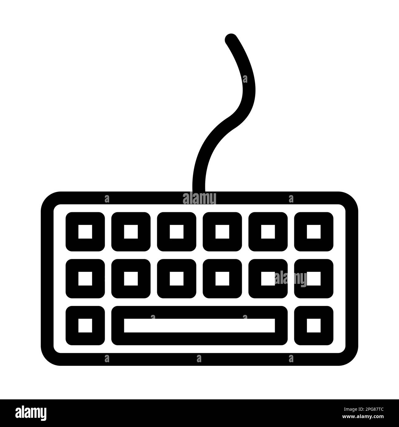 Keyboard Vector Thick Line Icon For Personal And Commercial Use Stock ...