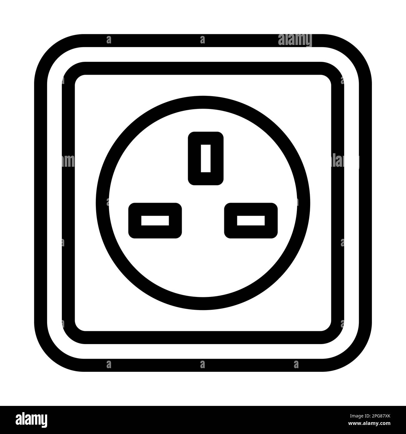 Wall Socket Vector Thick Line Icon For Personal And Commercial Use Stock Photo - Alamy