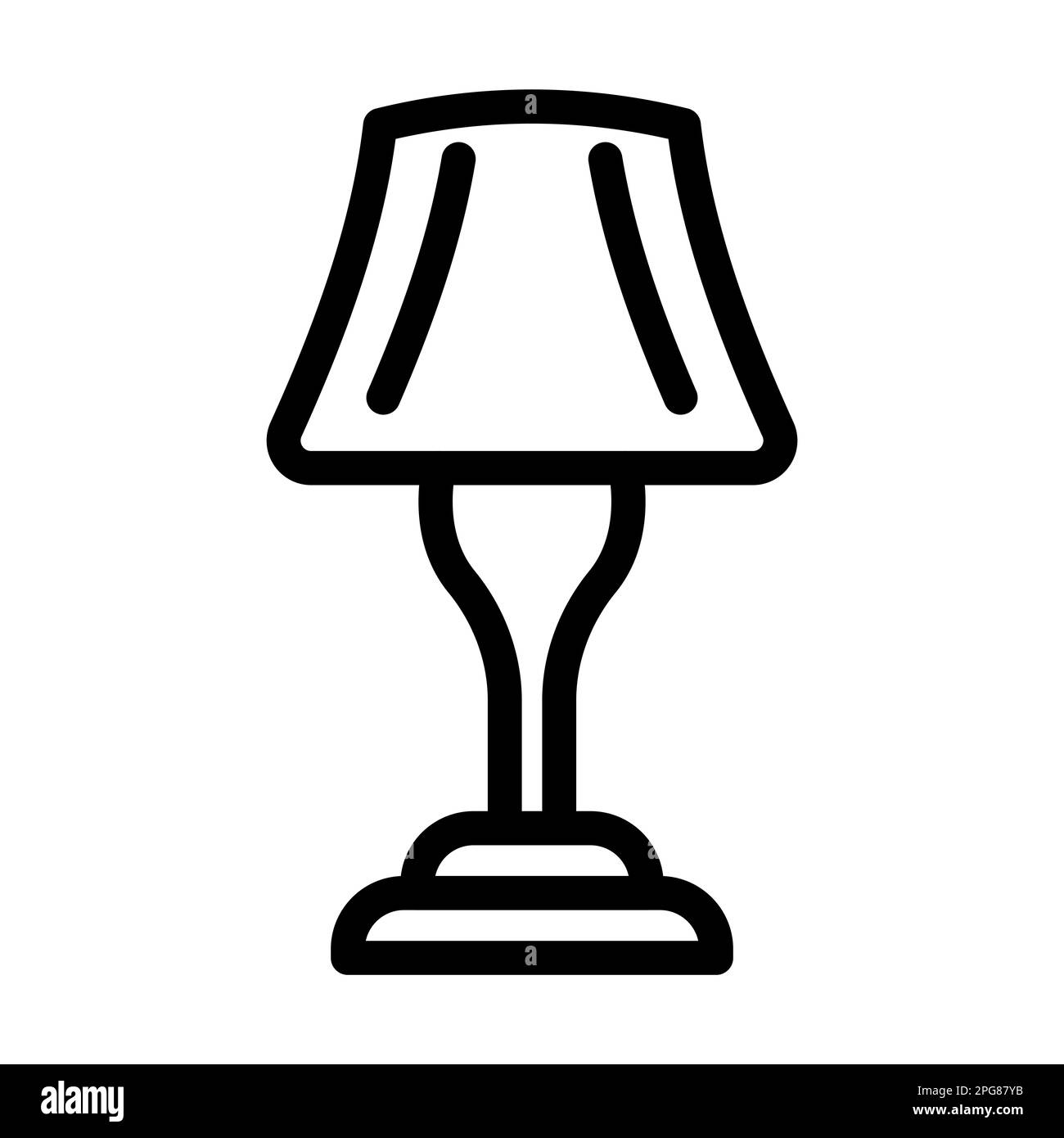 Lamp Vector Thick Line Icon For Personal And Commercial Use Stock Photo ...