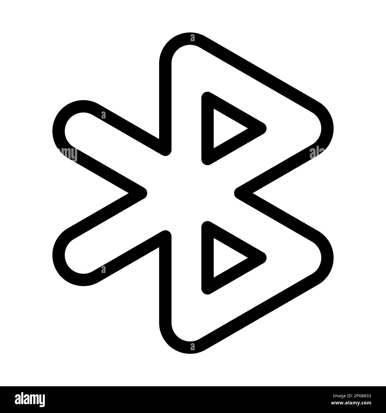 Bluetooth Vector Thick Line Icon For Personal And Commercial Use Stock ...