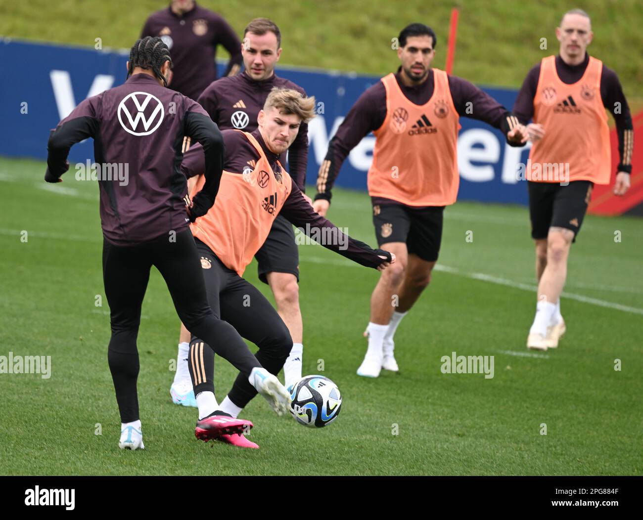 21 March 2023, Hesse, Frankfurt/Main: Soccer: National team, Germany ...